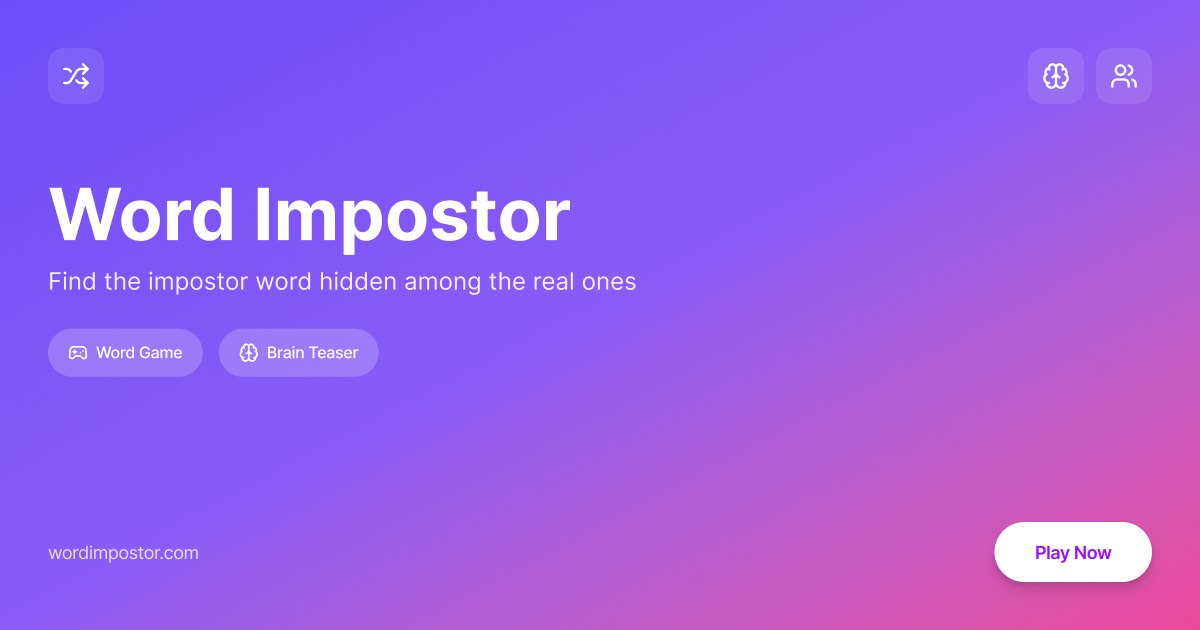 Word Impostor - An Exciting Multiplayer Word Deduction Game